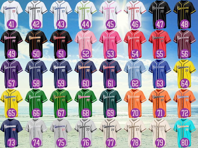Personalized Baseball Jersey, Custom Jersey Team Uniform, Customize ...