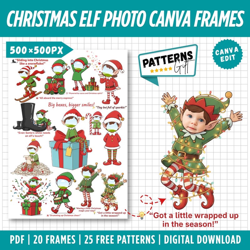 Elf Face Frames - Etsy