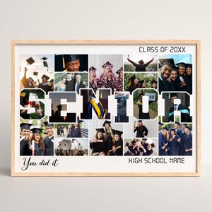 Senior Photo Collage Template, Graduation Keepsake (canva Editable ...