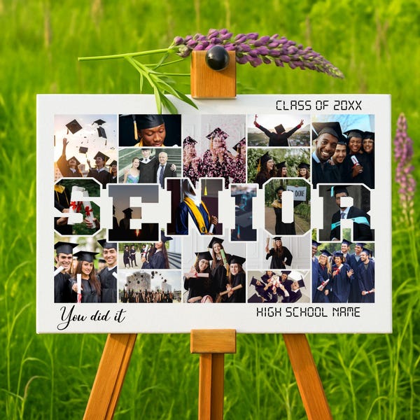 Senior Photo Collage - Etsy