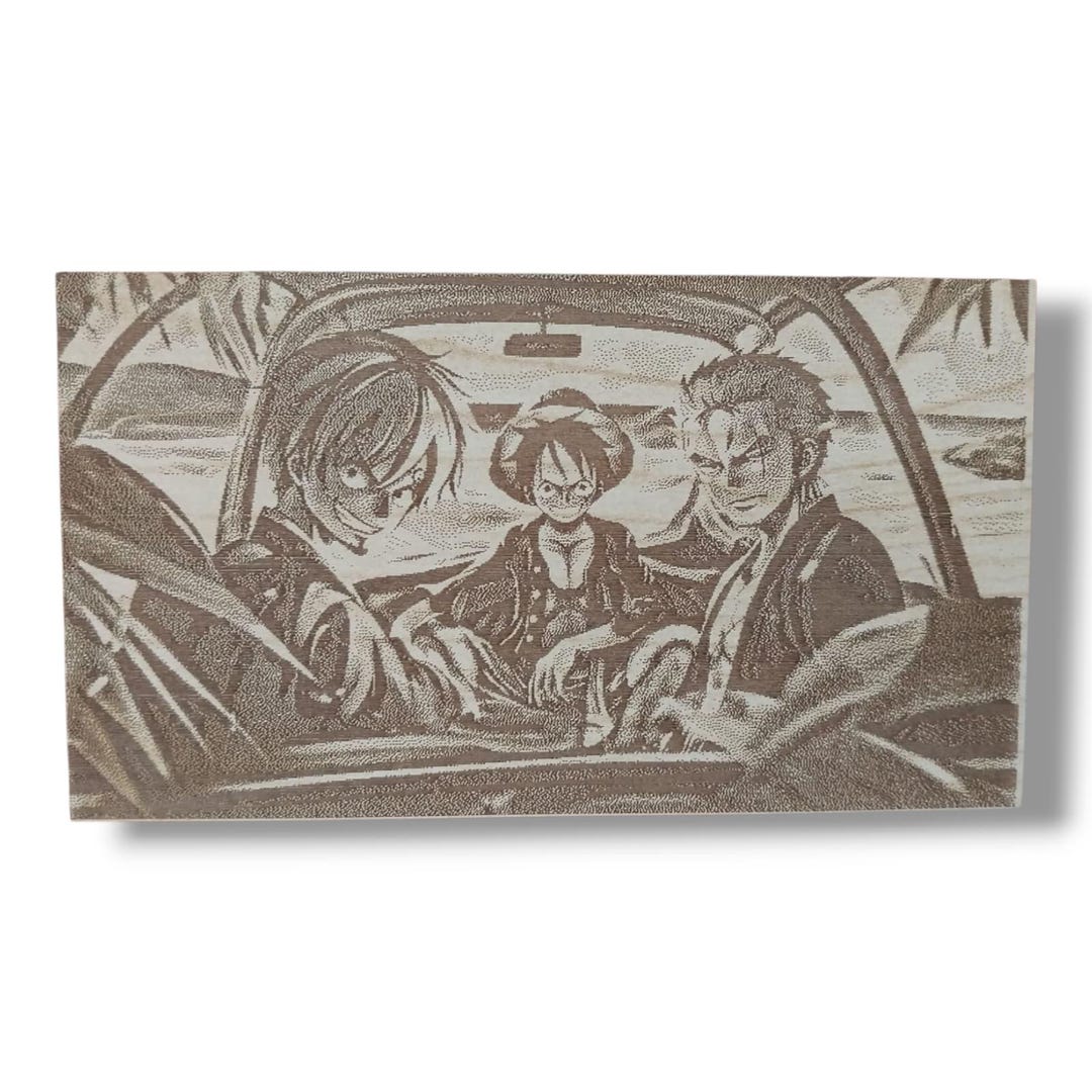 One Piece Wood Engraved or Color Poster – Laser Engraved MDF Anime Wall ...