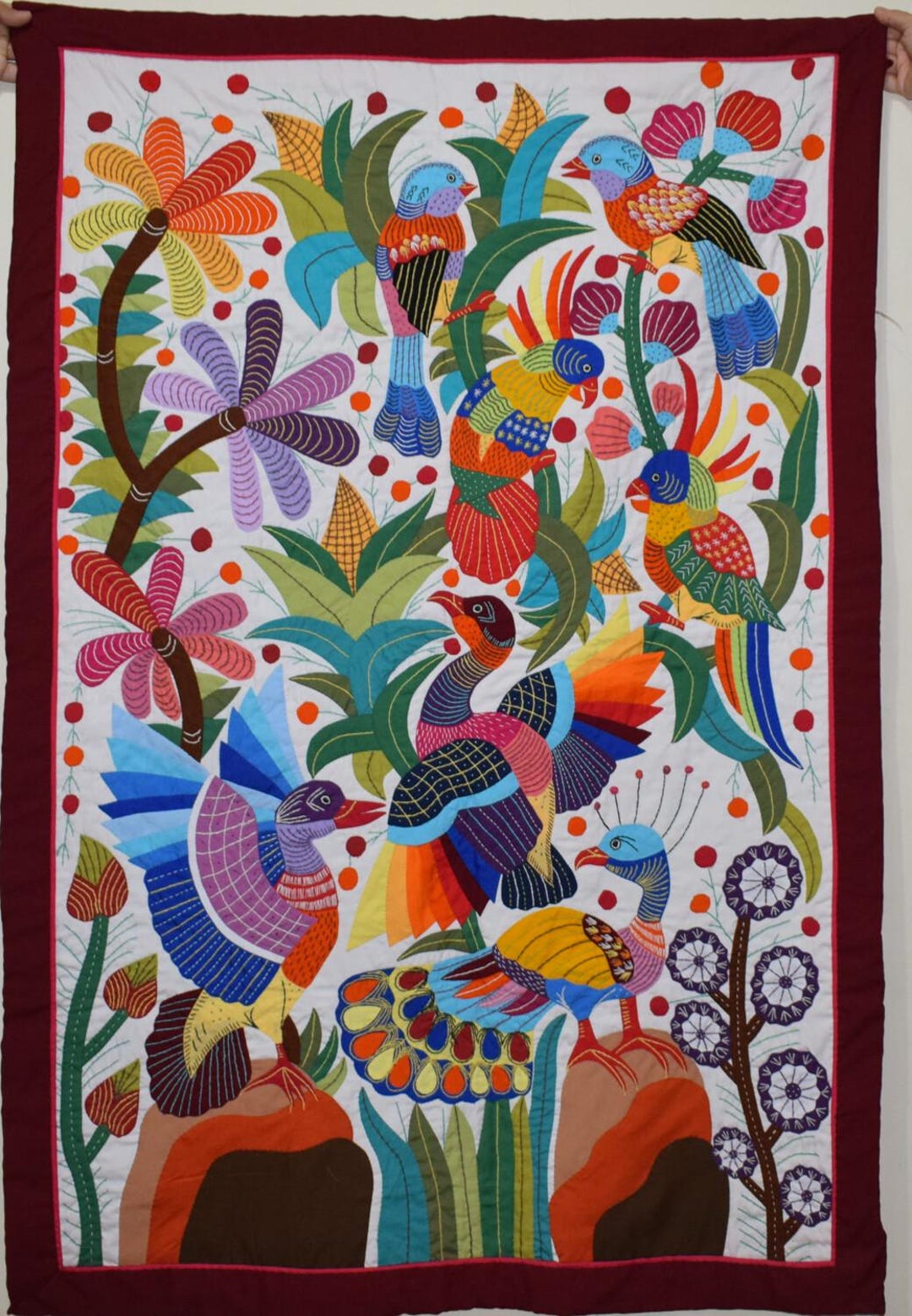Egyptian Patchwork Wall Art Applique Tapestry – Handmade Wall Hanging ...