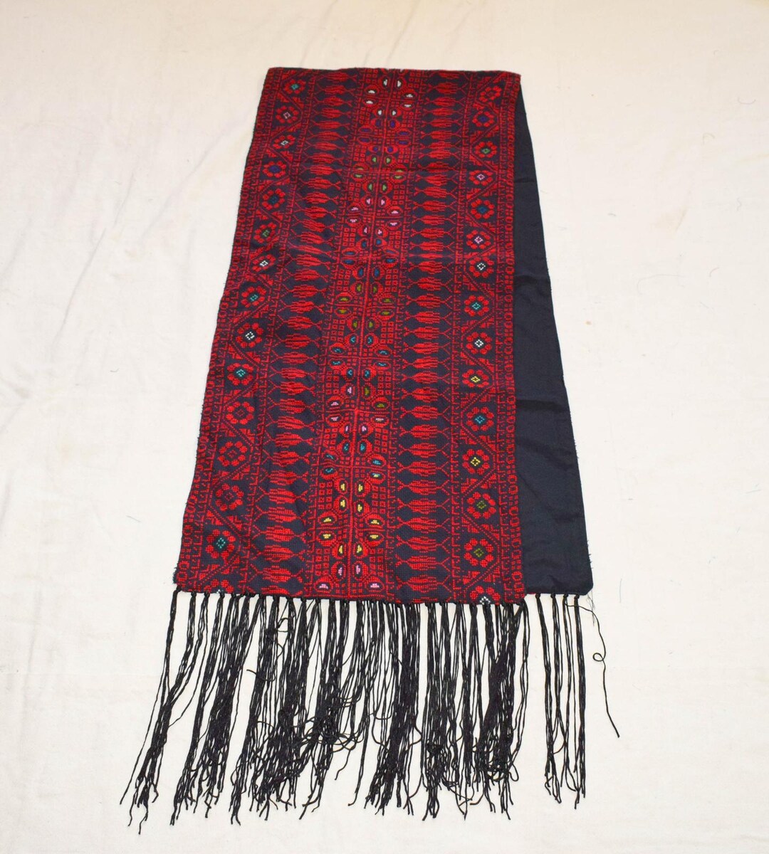 Authentic Handmade Bedouin Wrap Scarf – Embroidered Palestinian Shawl ...