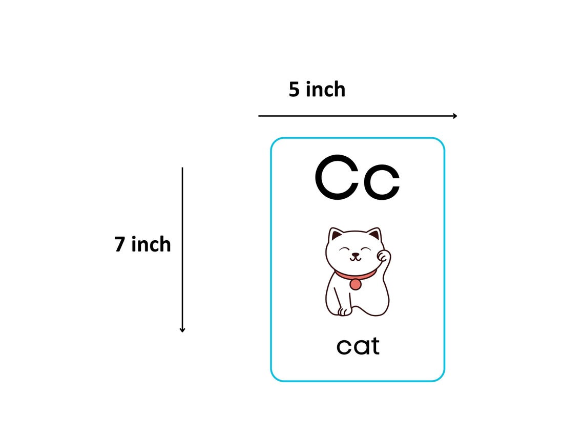 26 A-Z Flash Cards, Educational Preschool Cards, Learn Abcs, Alphabet ...