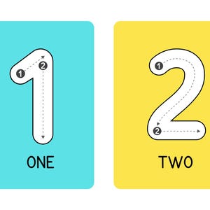 0 to 10 Printable Flashcards for Preschoolers, Identify Numbers, Finger ...
