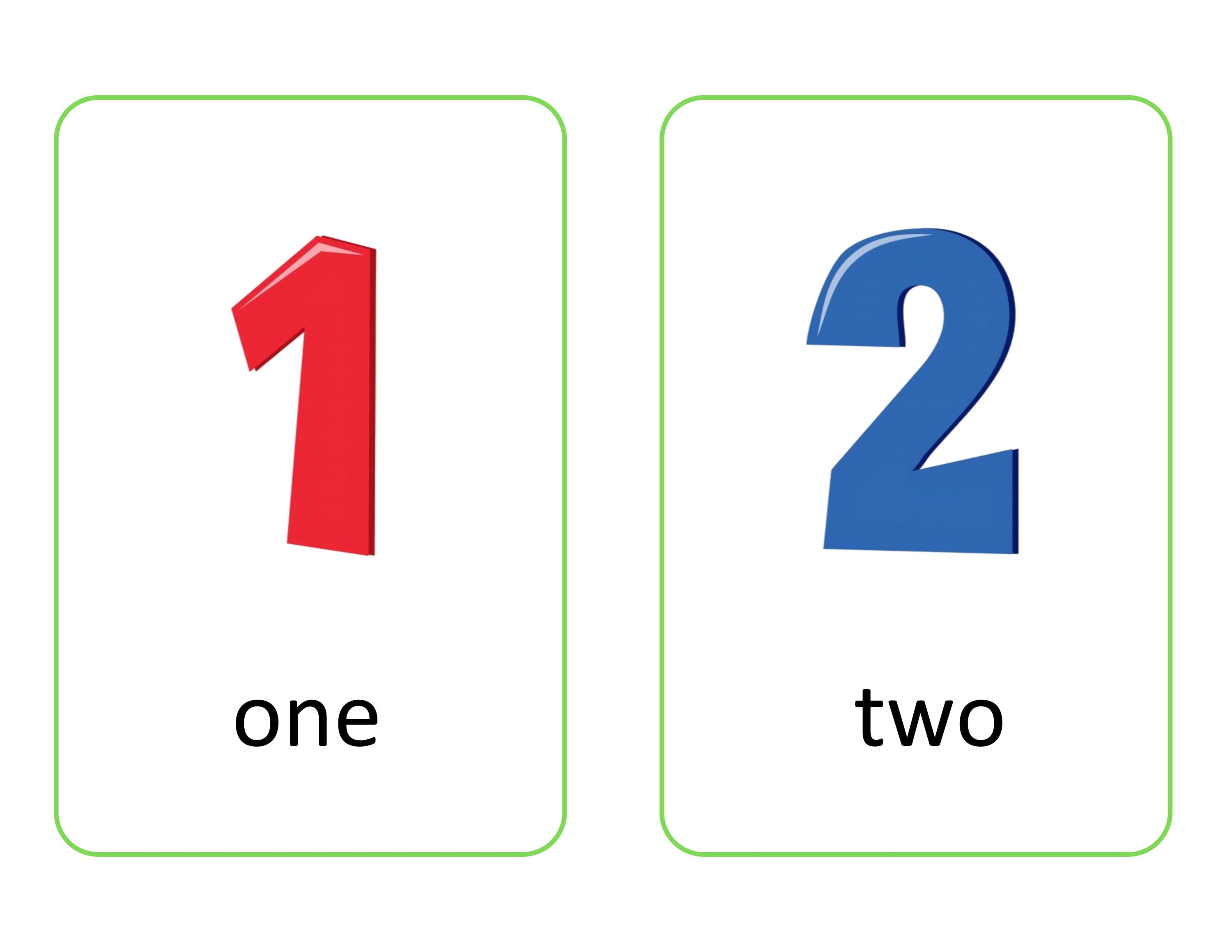 0 to 10 Printable Flashcards for Preschoolers, Identify Numbers, Finger ...