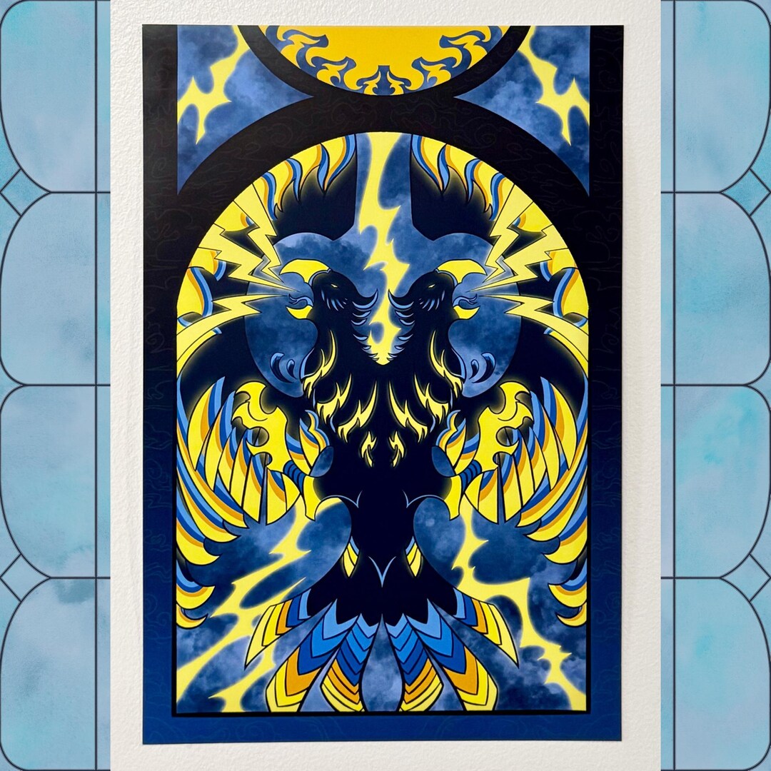 Eagle/thunderbird Thunderstorm Mythology Print, Unique Gift for Greek ...