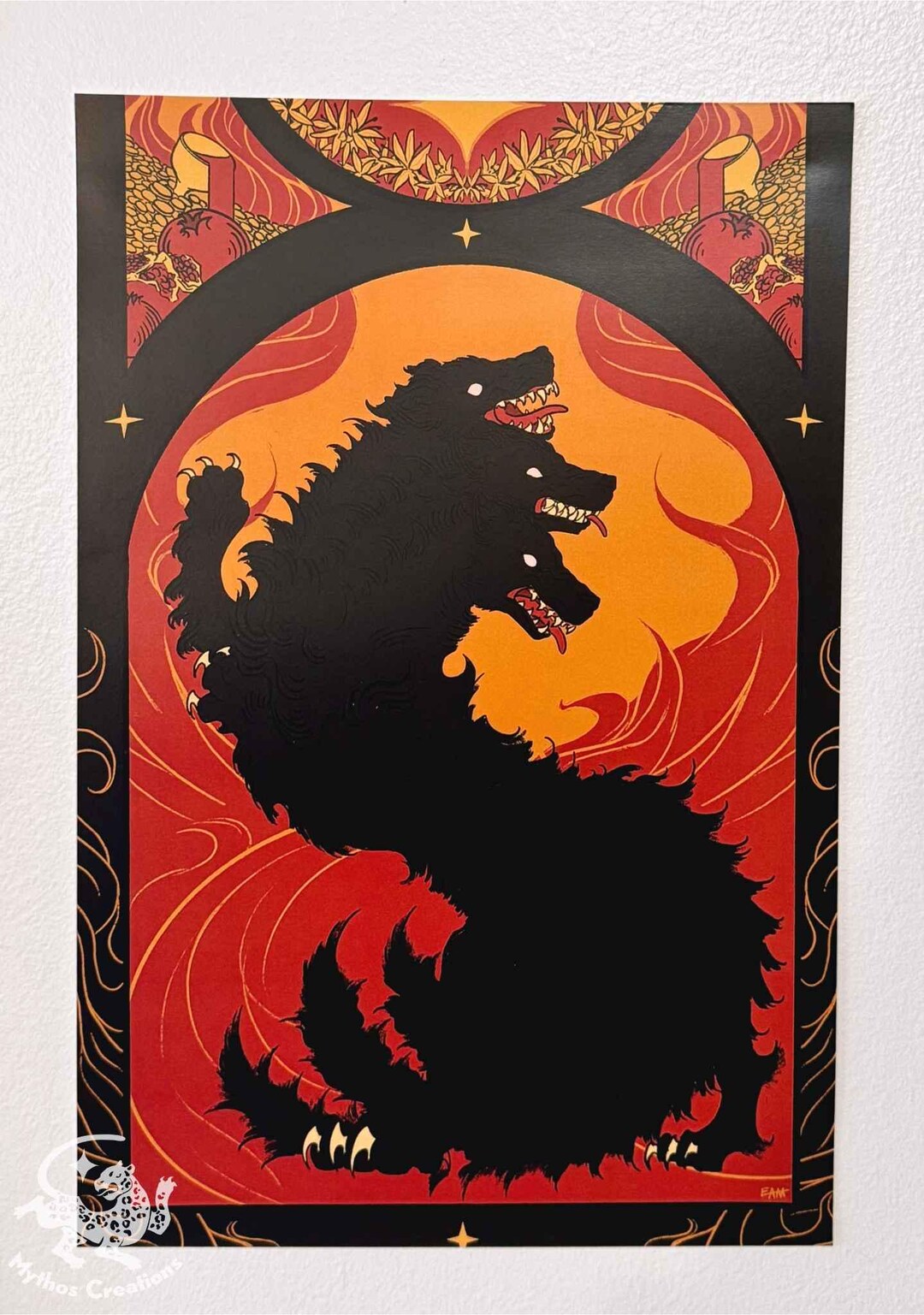 Cerberus Greek Mythology Heraldry Poster - Etsy