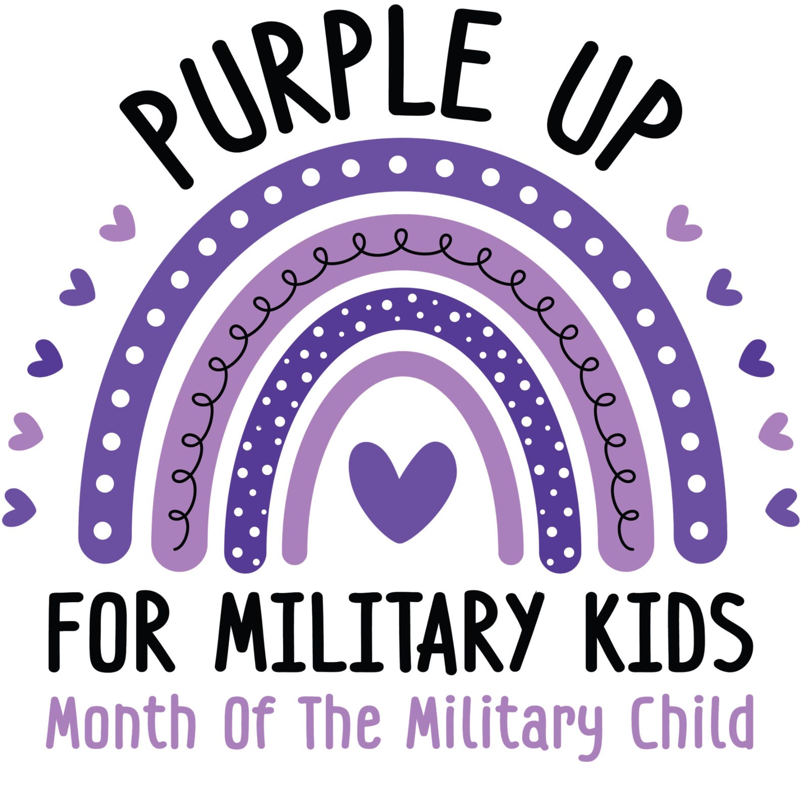 We Wear Purple for Military Kids" PNG– Support Military Children ...