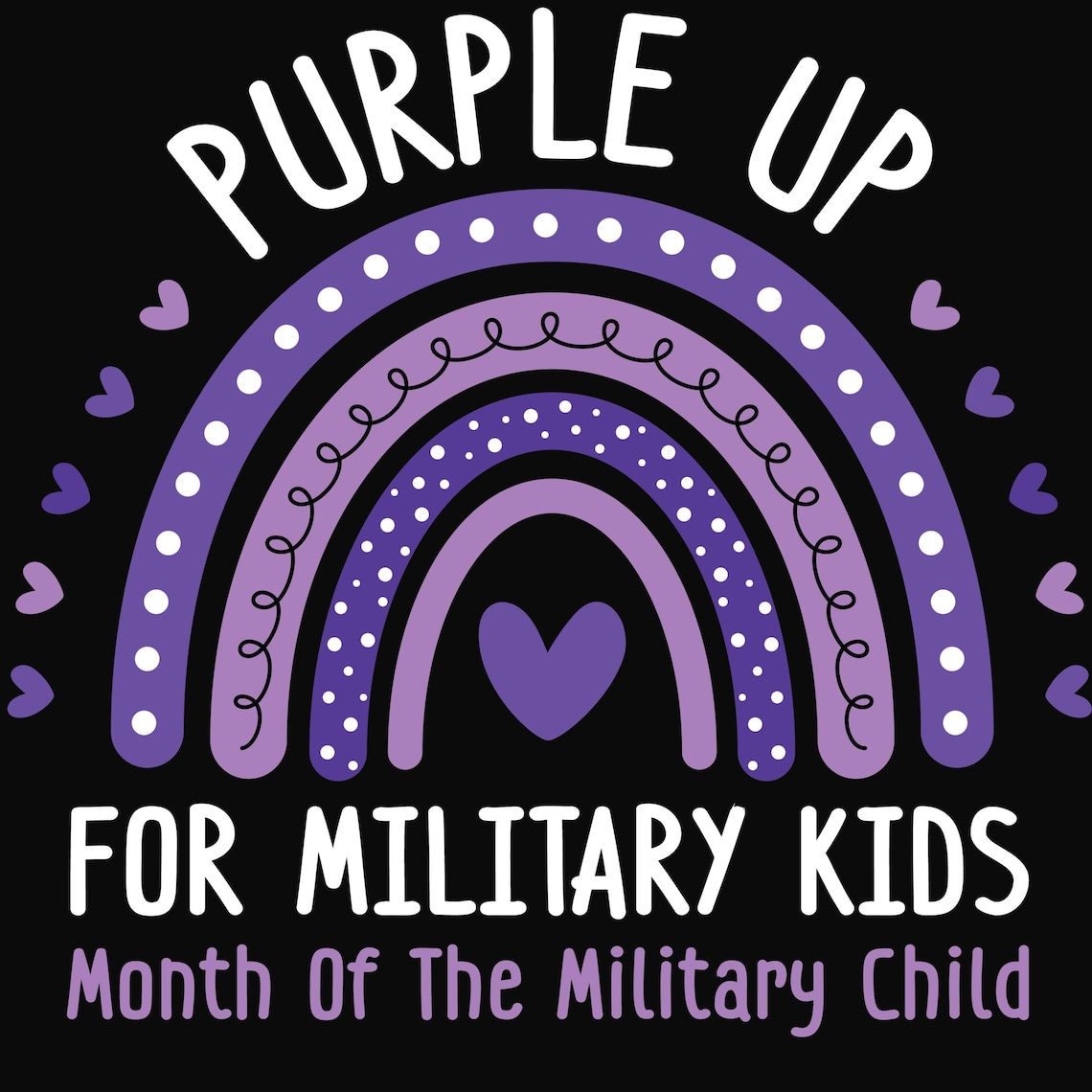 We Wear Purple for Military Kids" PNG– Support Military Children ...