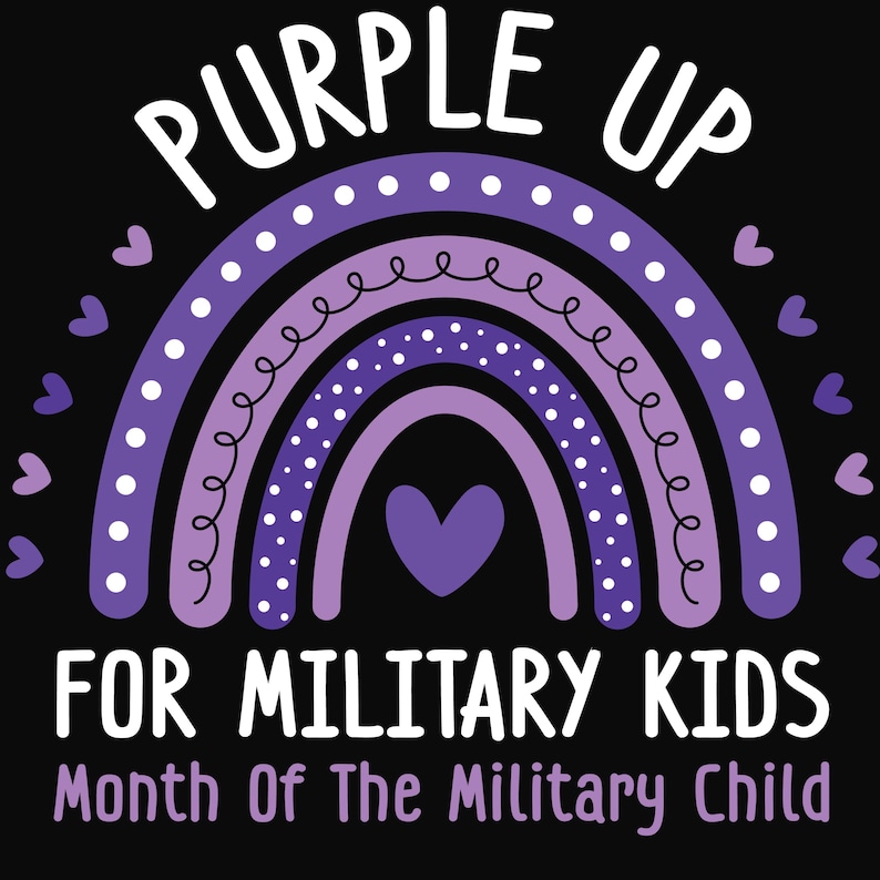 We Wear Purple for Military Kids" PNG– Support Military Children ...