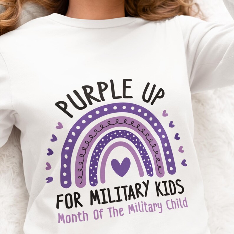 We Wear Purple for Military Kids" PNG– Support Military Children ...