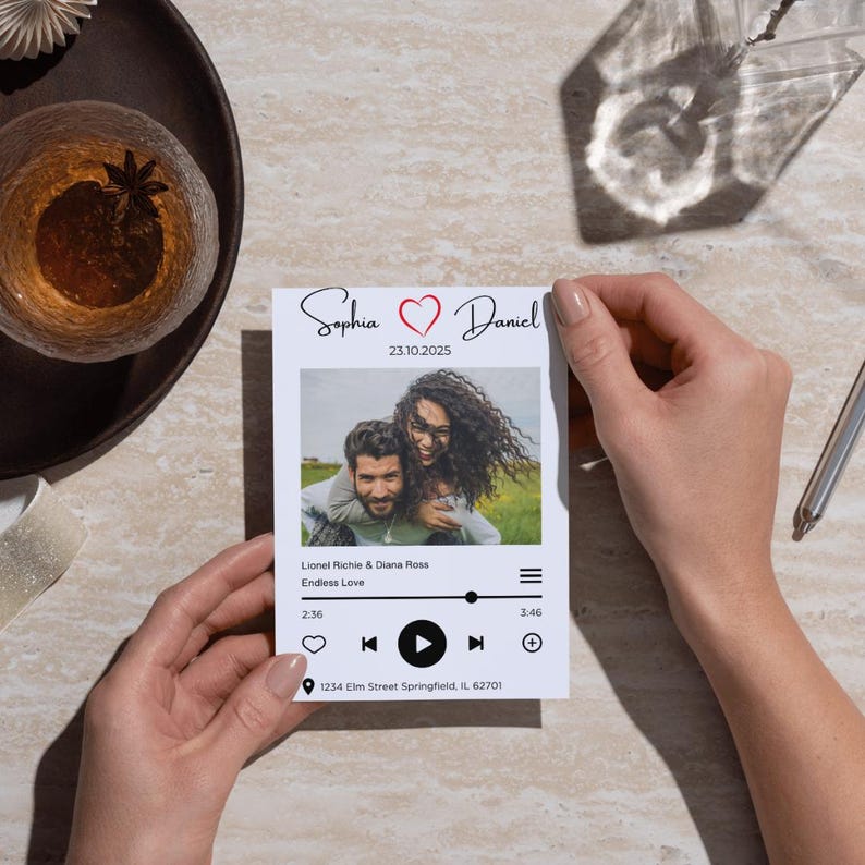 Custom Music Player Invitation Digital Download Personalized Music ...