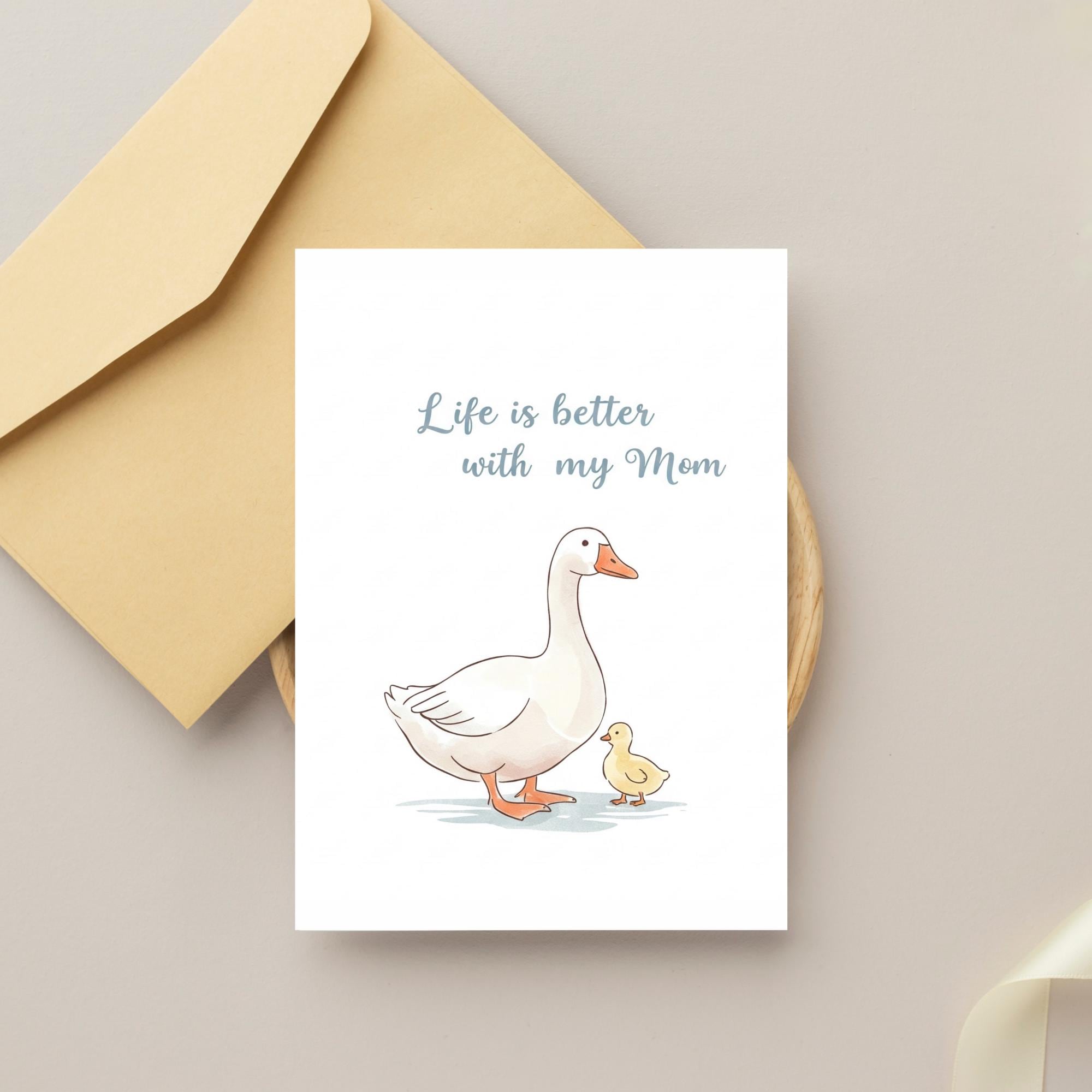 Funny Mothers Day Goose Card Printable, Digital Cute Mother's Day Gift ...