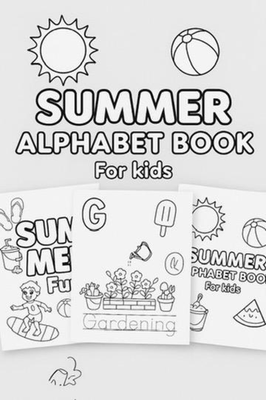 Kids Summer Alphabet Coloring/ Activity Book - Etsy