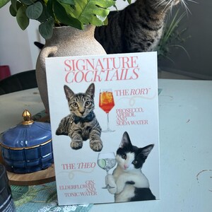 Pet Signature Cocktail Drink Custom Menu for Parties or Weddings - Etsy
