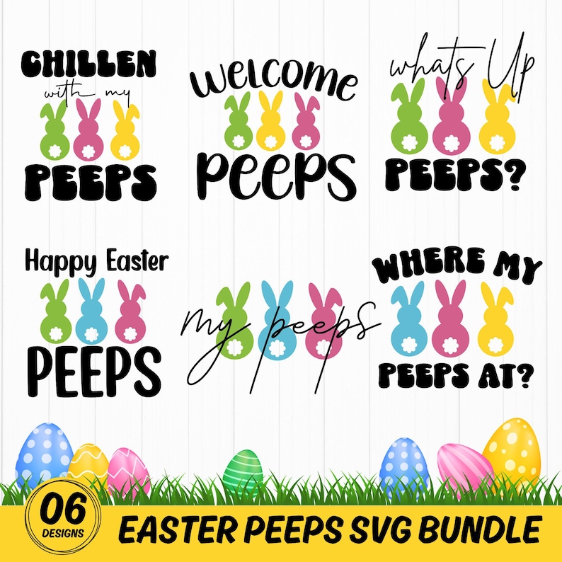 Peeps Svg Bundle, Easter Peeps Svg, My Peeps Svg, Easter Svg, Kids ...