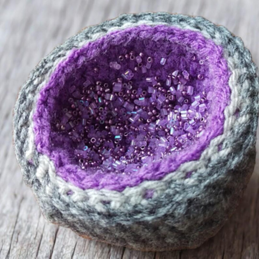 Amigurumi Geode Crochet Pattern PDF | Purple Geode Plush Toy ...