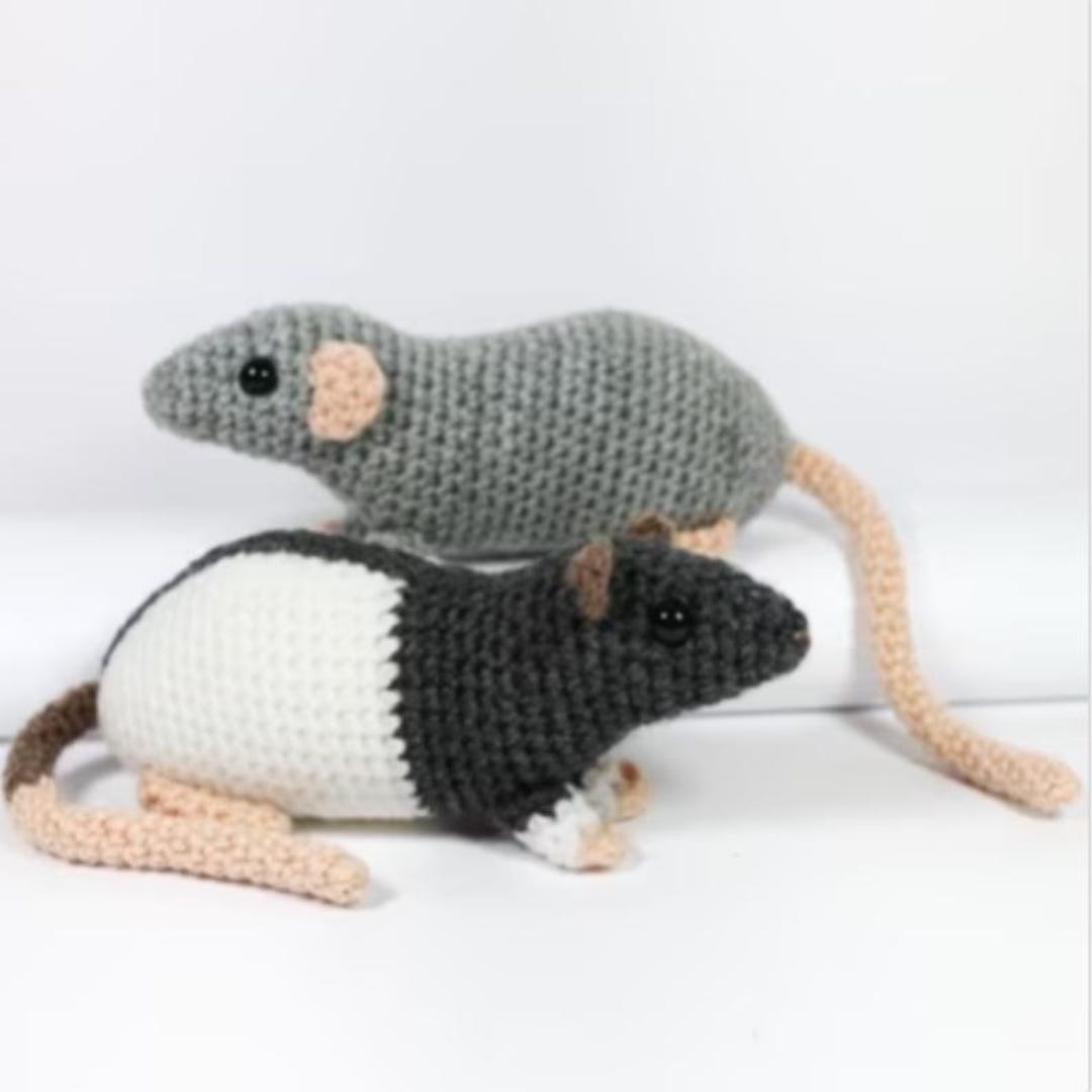 Fancy Rats Crochet Pattern – Amigurumi Rat PDF Pattern, Cute Rodent ...
