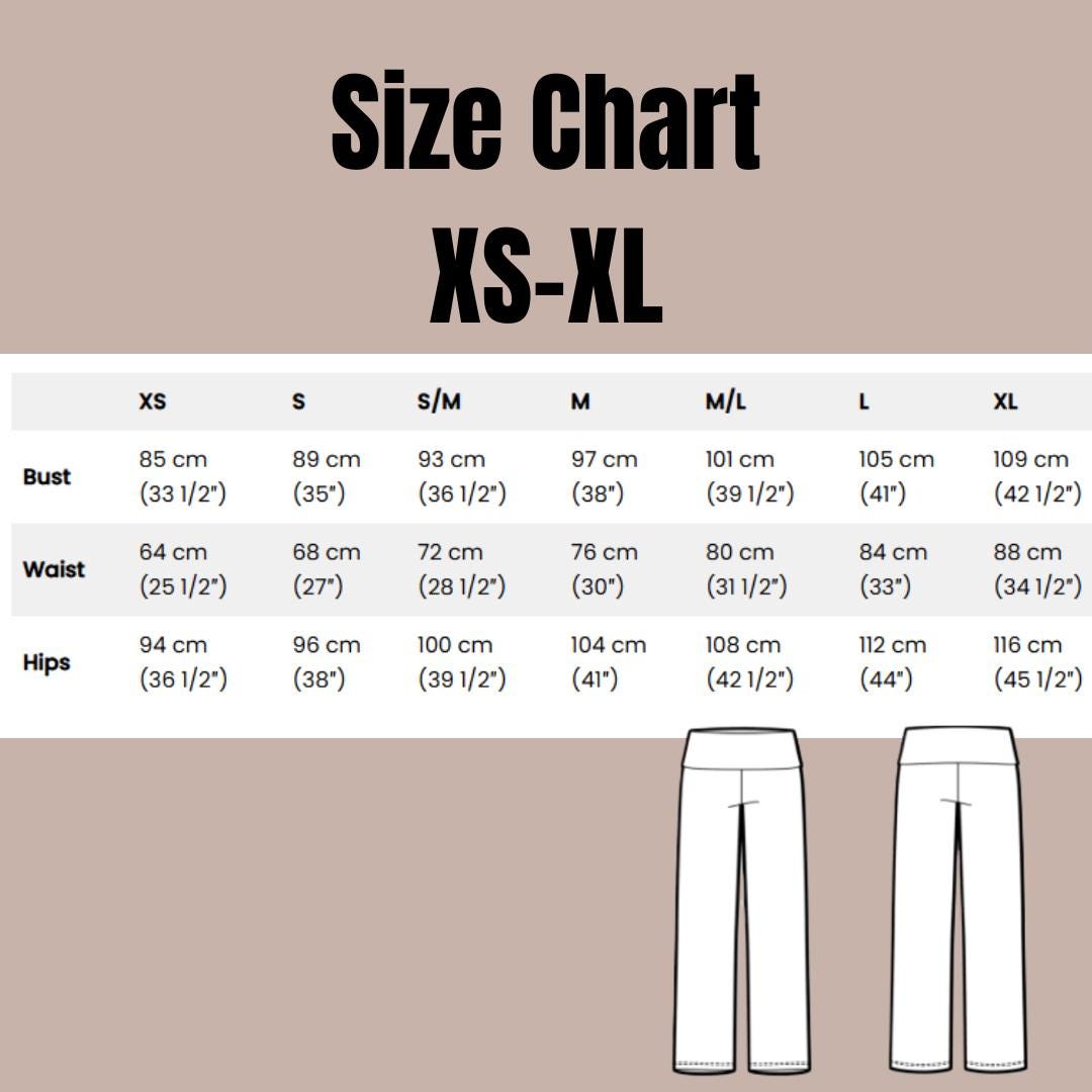 Fold Over Waist Yoga Pants Sewing Pattern PDF | High-waist Stretch ...