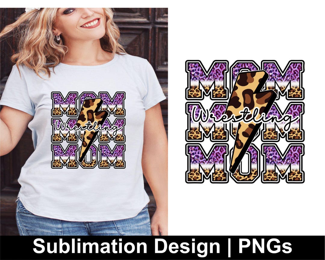 Wrestling Leopard Print Png | Wrestling Mom Png | Lightning Bolt Png ...