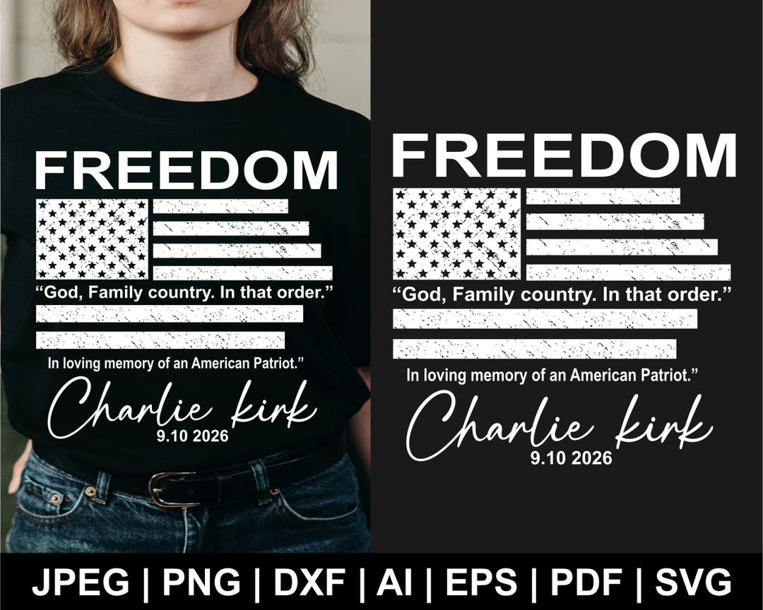 Freedom Charlie Kirk Png Svg, Charlie Kirk Svg, Christian Png Svg ...