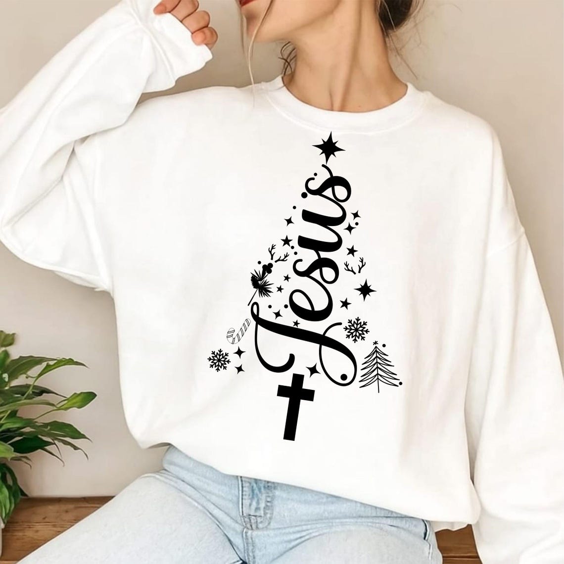 Jesus Christmas Tree SVG, Christian Faith Png (digital Download) - Etsy