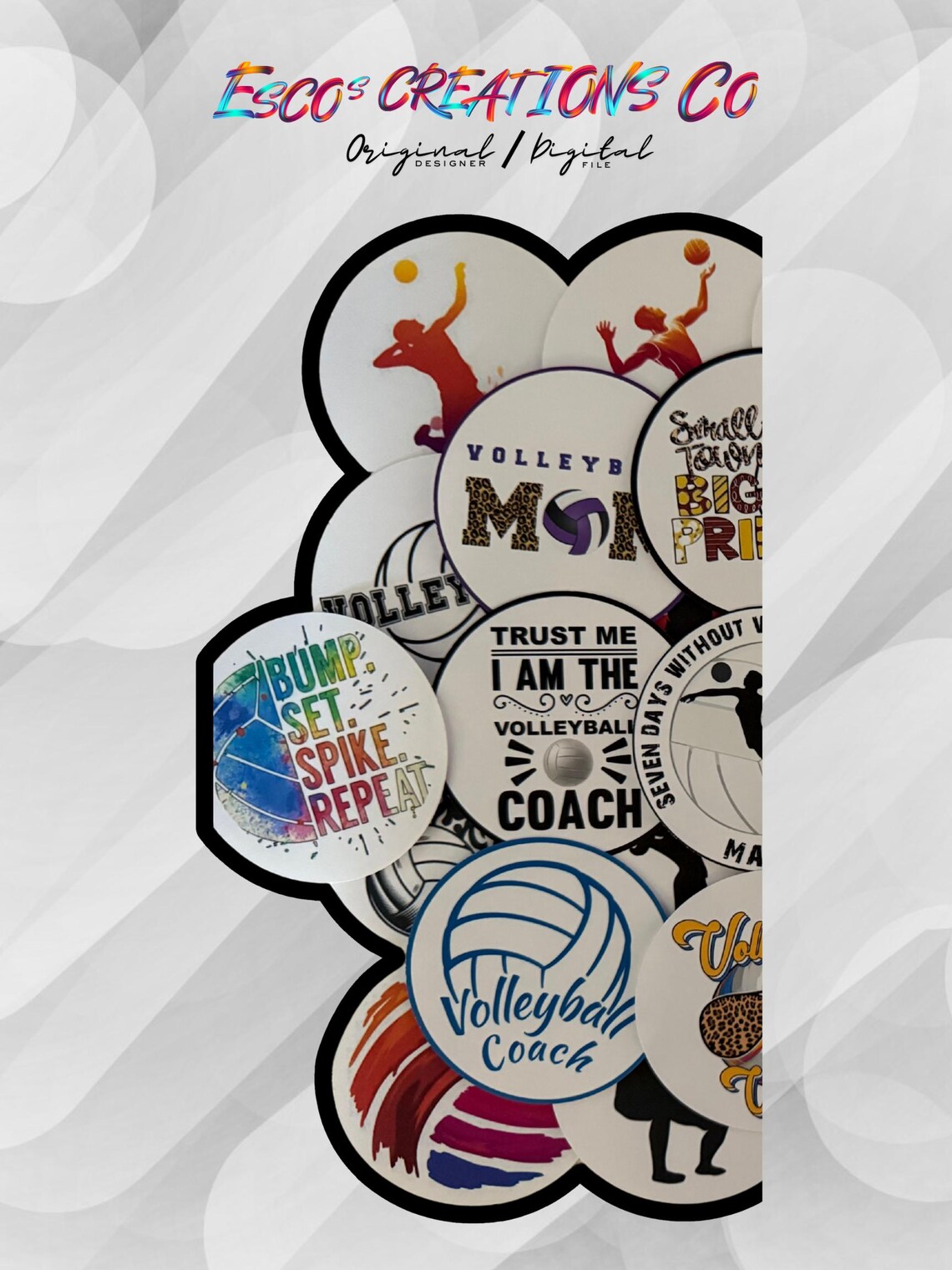 Volleyball Car Freshie Cardstock Rounds Grab Bag: Random Designs - Etsy