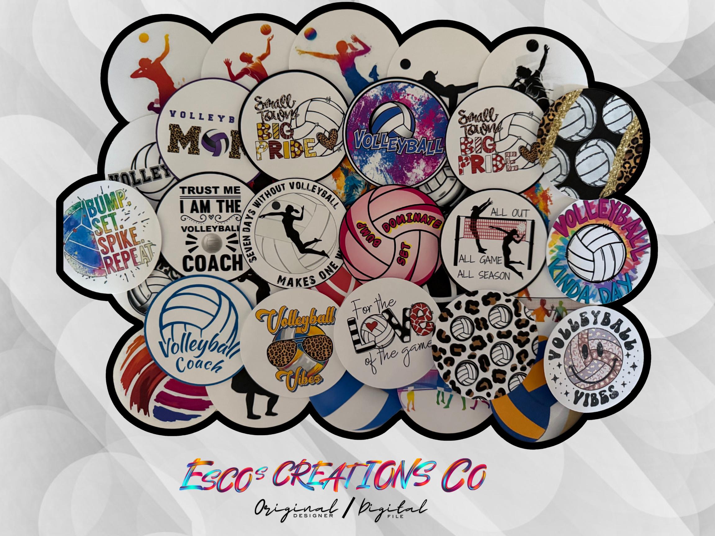 Volleyball Car Freshie Cardstock Rounds Grab Bag: Random Designs - Etsy