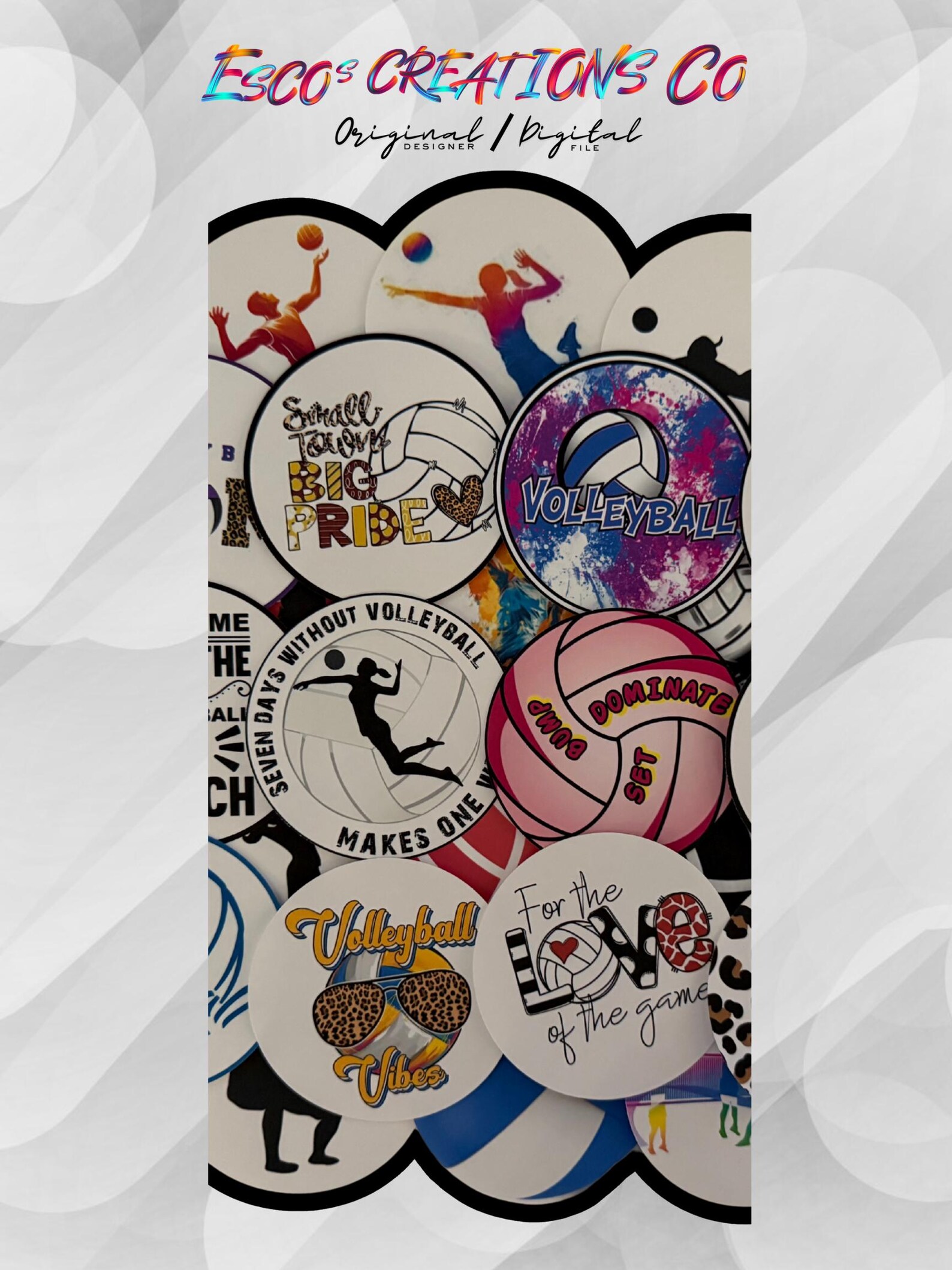 Volleyball Car Freshie Cardstock Rounds Grab Bag: Random Designs - Etsy