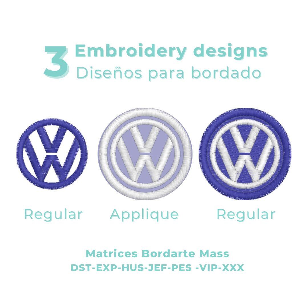 Volkswagen Embroidery Design Cars Emblem, Car Logo, Automobile Cars, 3 ...