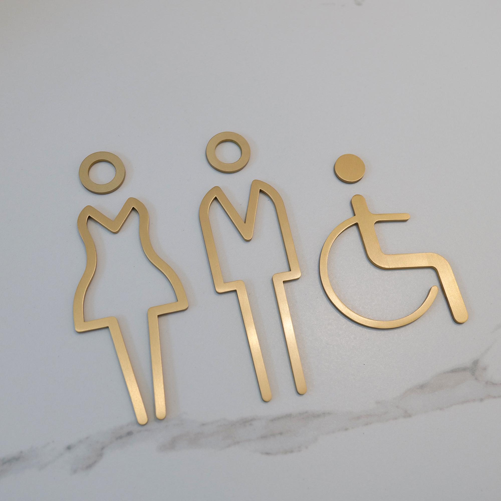 Personalized Solid Brass Bathroom Signs, Custom Brass Signs,engraved ...