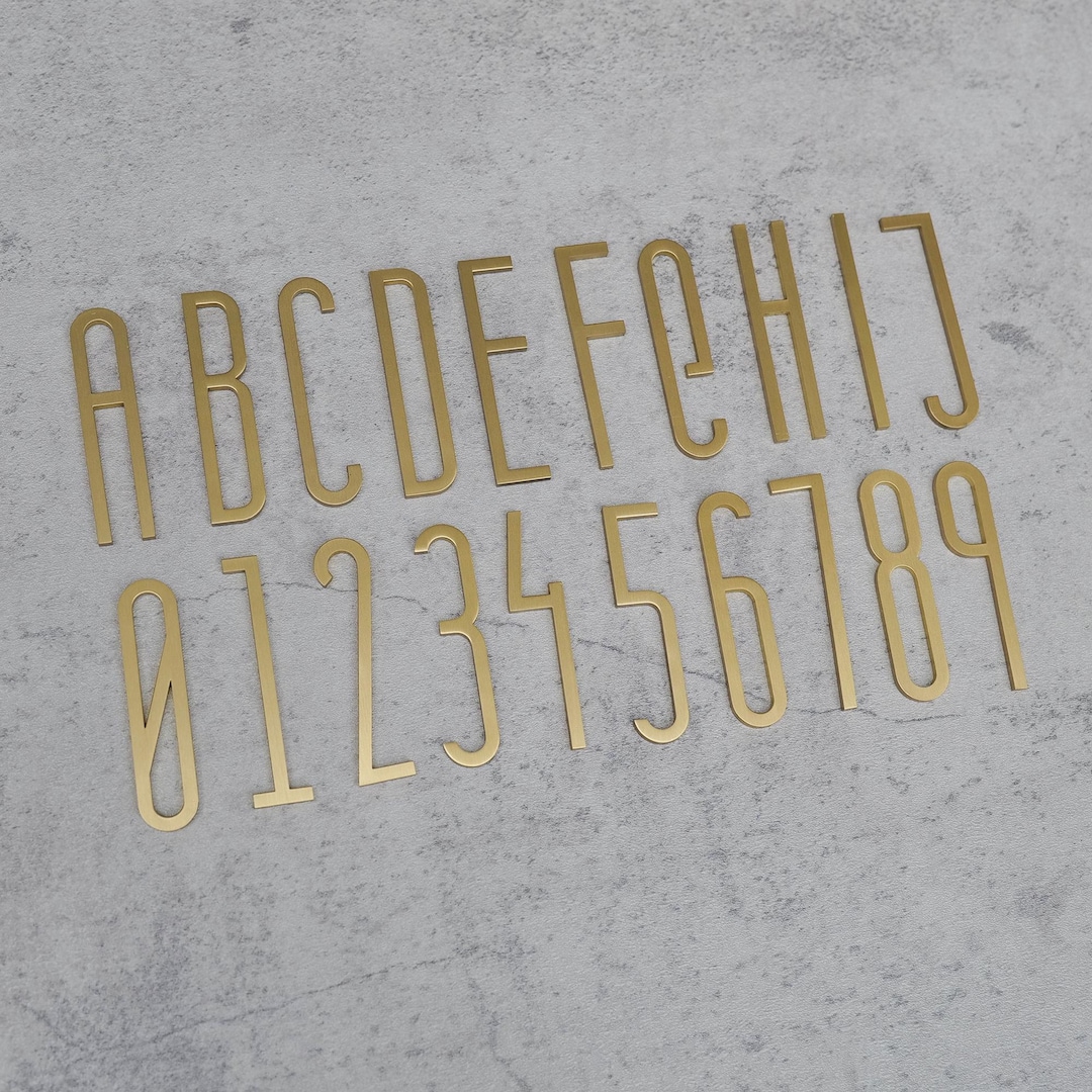 Personalized Solid Brass Letters, Custom Brass Letters, House Numbers ...