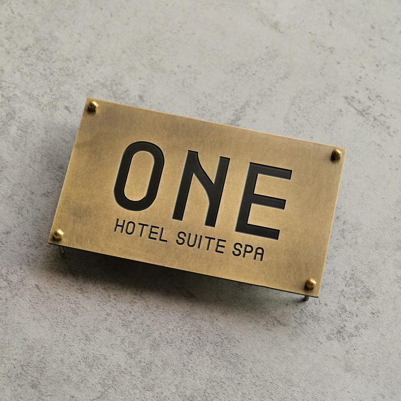 Custom Solid Brass Signs, Brass Signs, Engraved Office Plaques, Metal ...