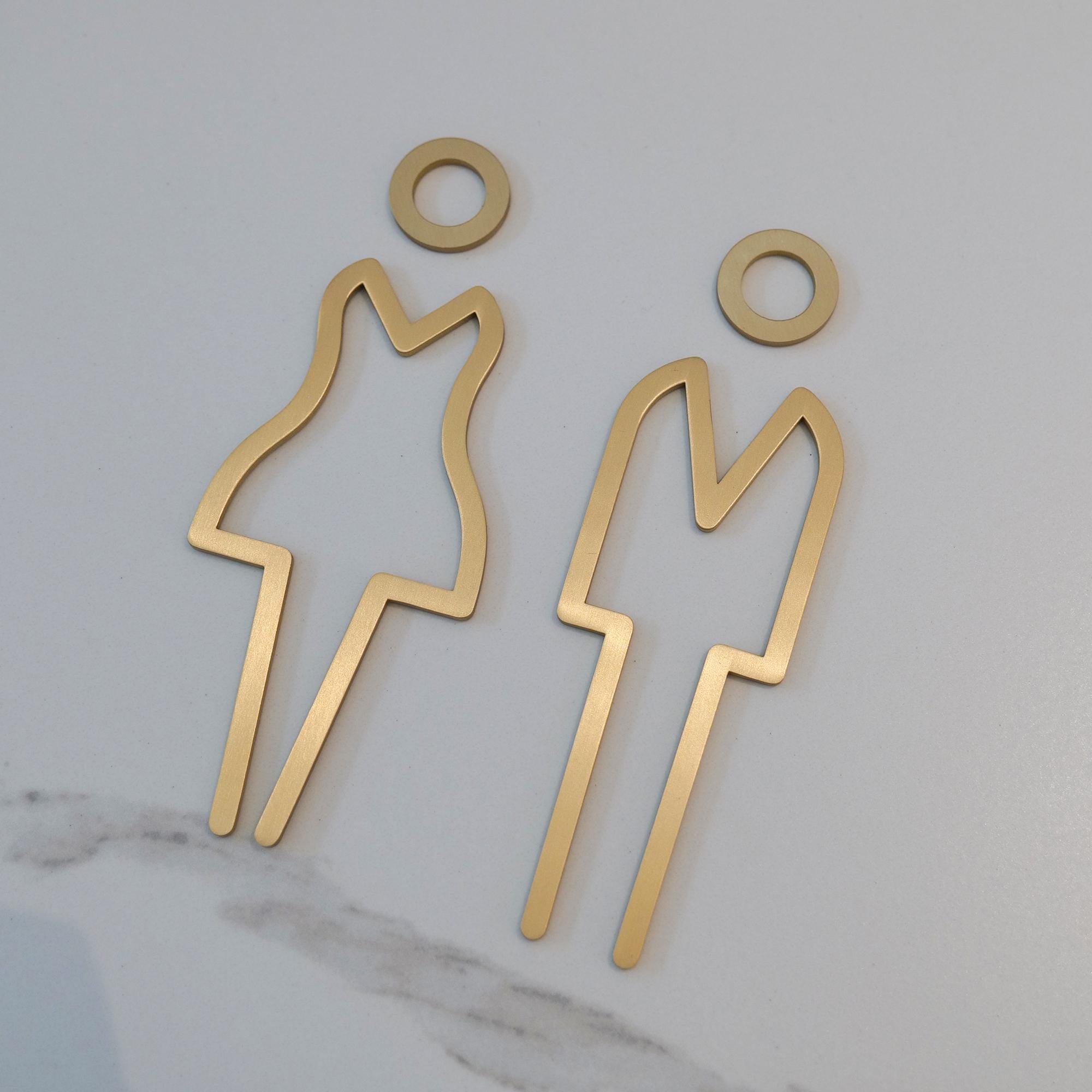 Personalized Solid Brass Bathroom Signs, Custom Brass Signs,engraved ...