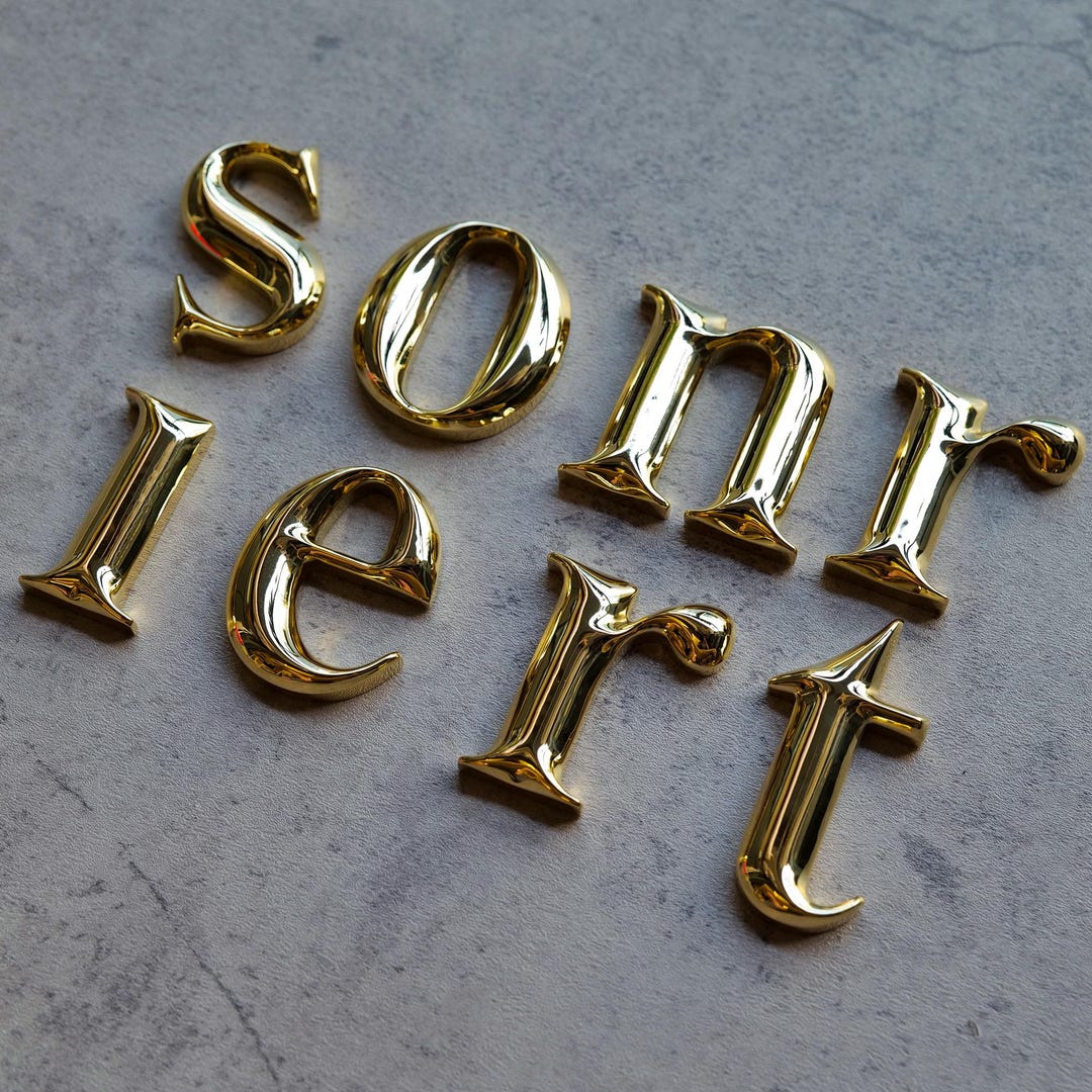 Custom-made Mirrored Solid Brass Letters, Metal Letters and Numbers ...