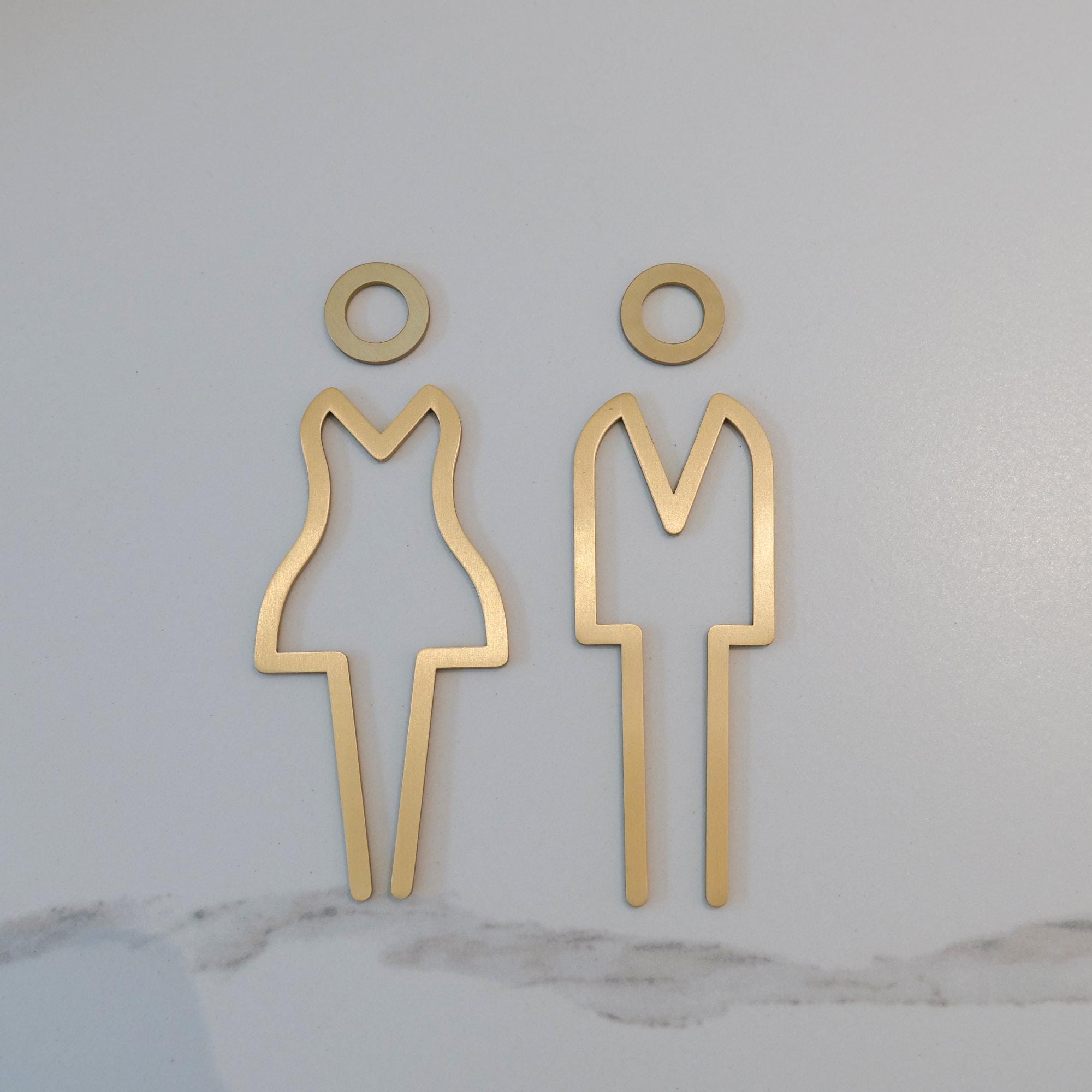 Personalized Solid Brass Bathroom Signs, Custom Brass Signs,engraved ...