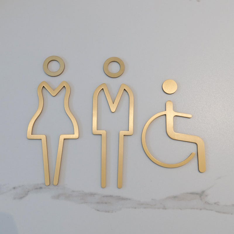 Letrero de baño mujeres y hombres - Etsy México