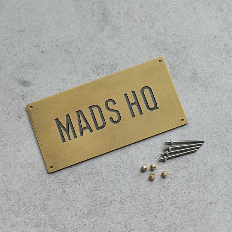 Personalized Solid Brass Signs, Custom Brass Signs, Medal Signs, Metal ...