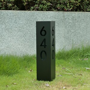 Personalized Metal Address Bar,yard Steel Post,4 Sides House Number ...
