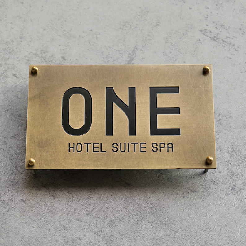 Custom Solid Brass Signs, Brass Signs, Engraved Office Plaques, Metal ...