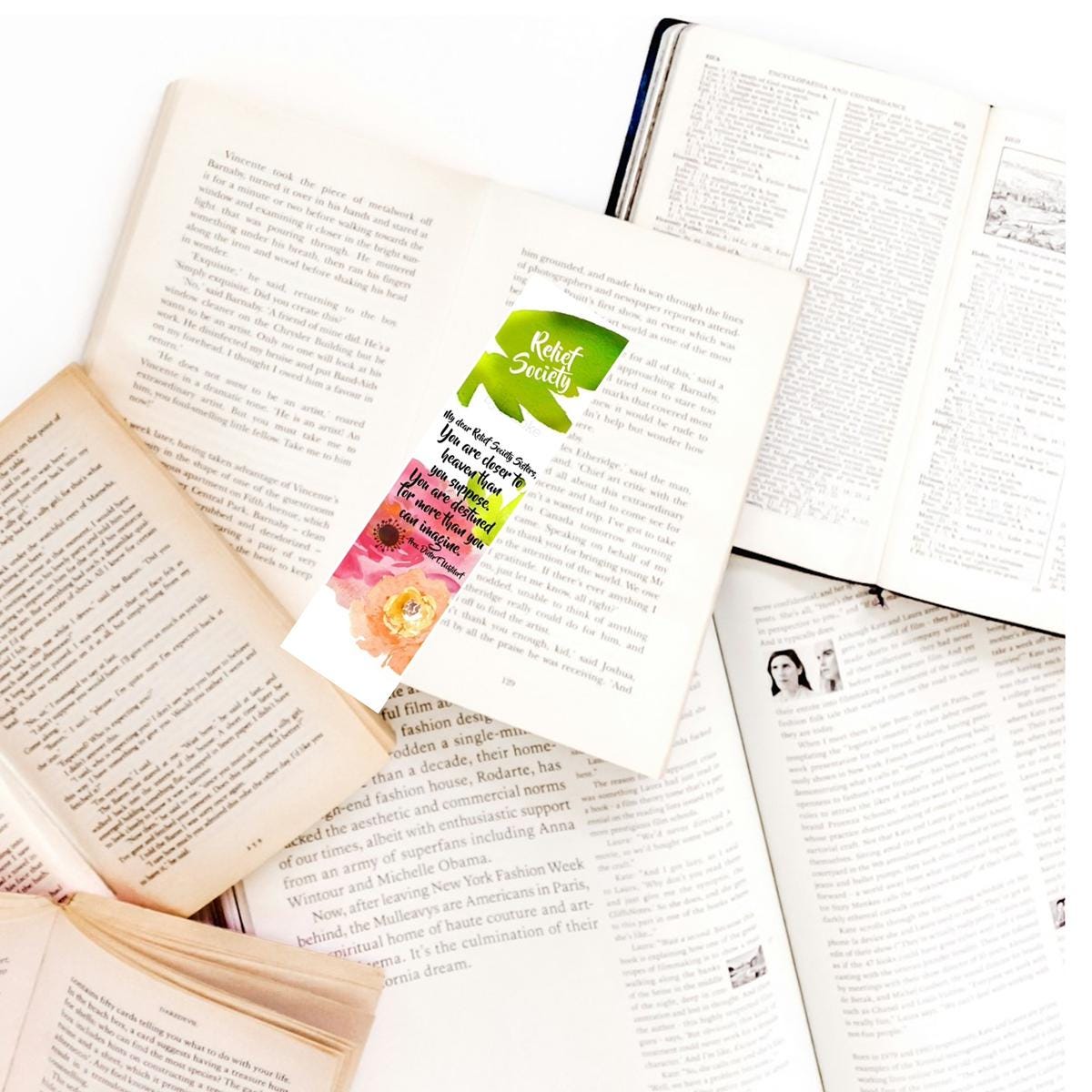 Relief Society Floral Bookmark Digital Printable - Etsy