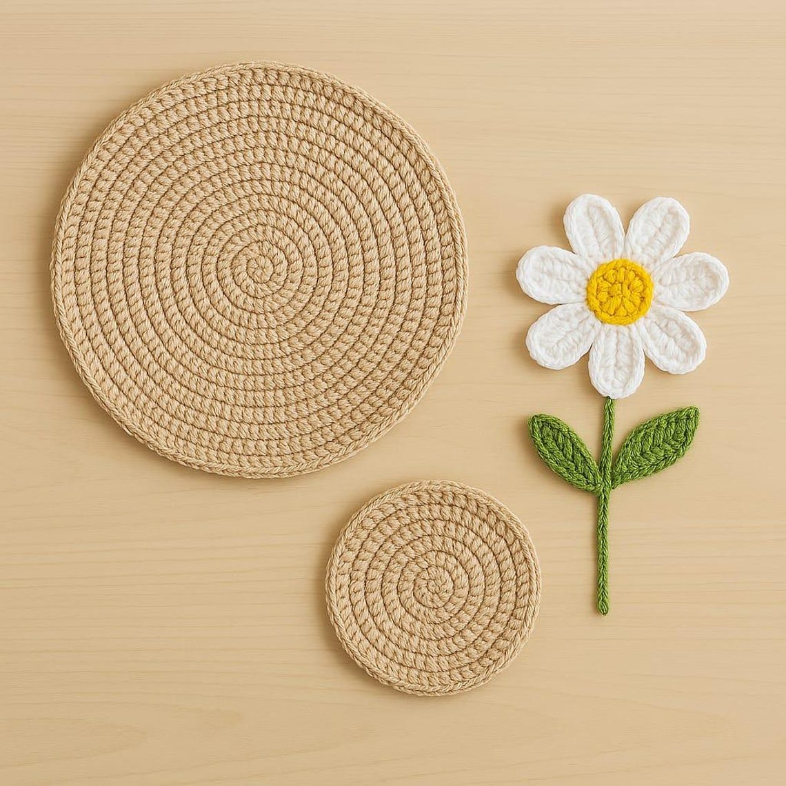 Crochet Flower Placemat Pattern: Bloom Table Mat (digital Download) - Etsy