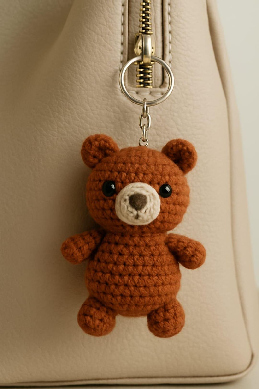 Mini Bear Crochet Keychain Pattern | Tiny Amigurumi Bear Plush ...