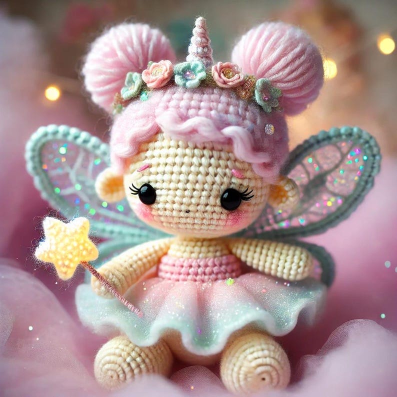 Mini Fairy Amigurumi Crochet Pattern | Cute Fairy Doll DIY PDF ...