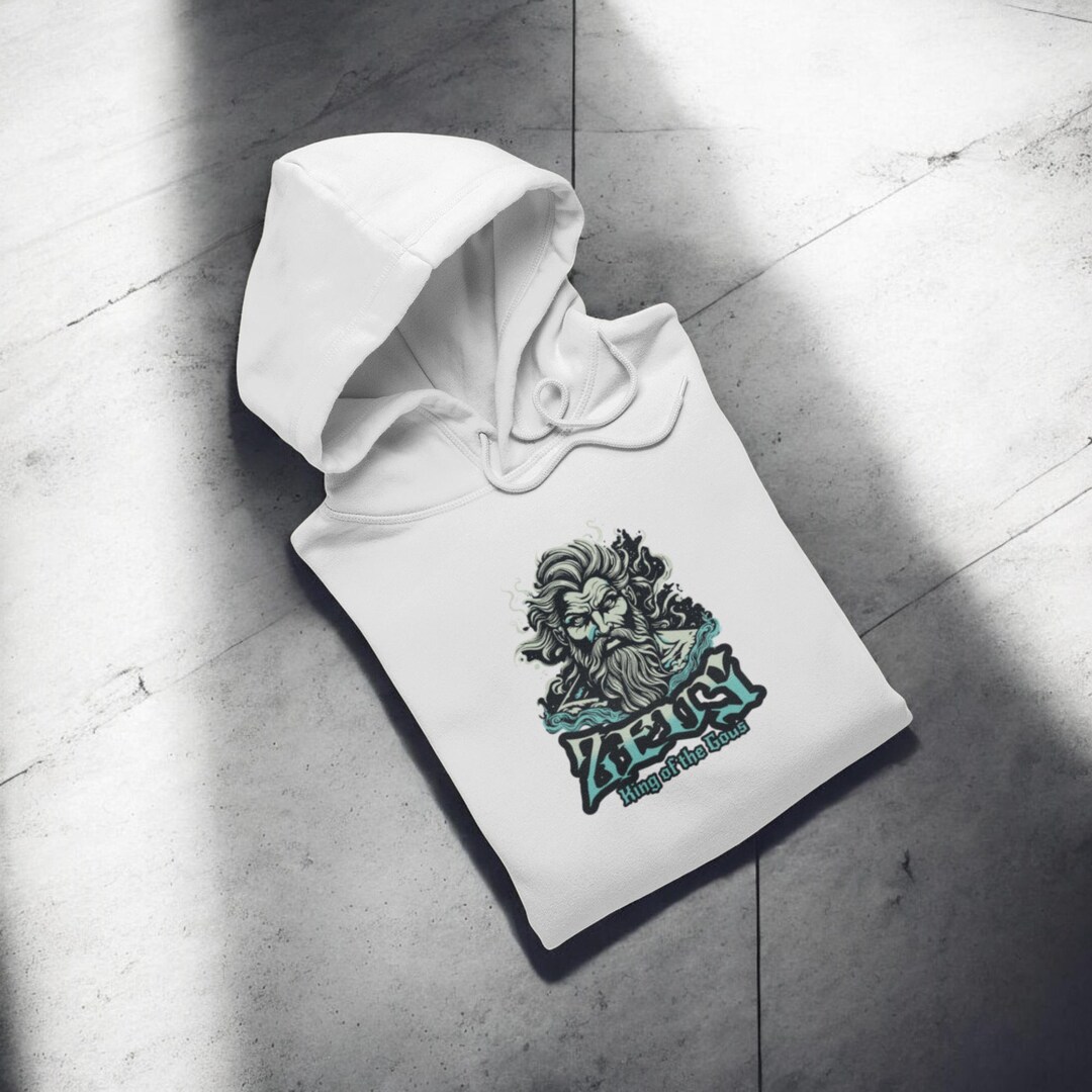 Zeus Oversized Hoodie, Greek Mythology Graphic Hoodie, Ancient Greek ...