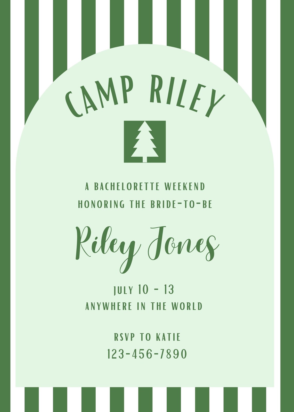 Editable Parent Trap Inspired Camp Bachelorette Invitation Template - Etsy