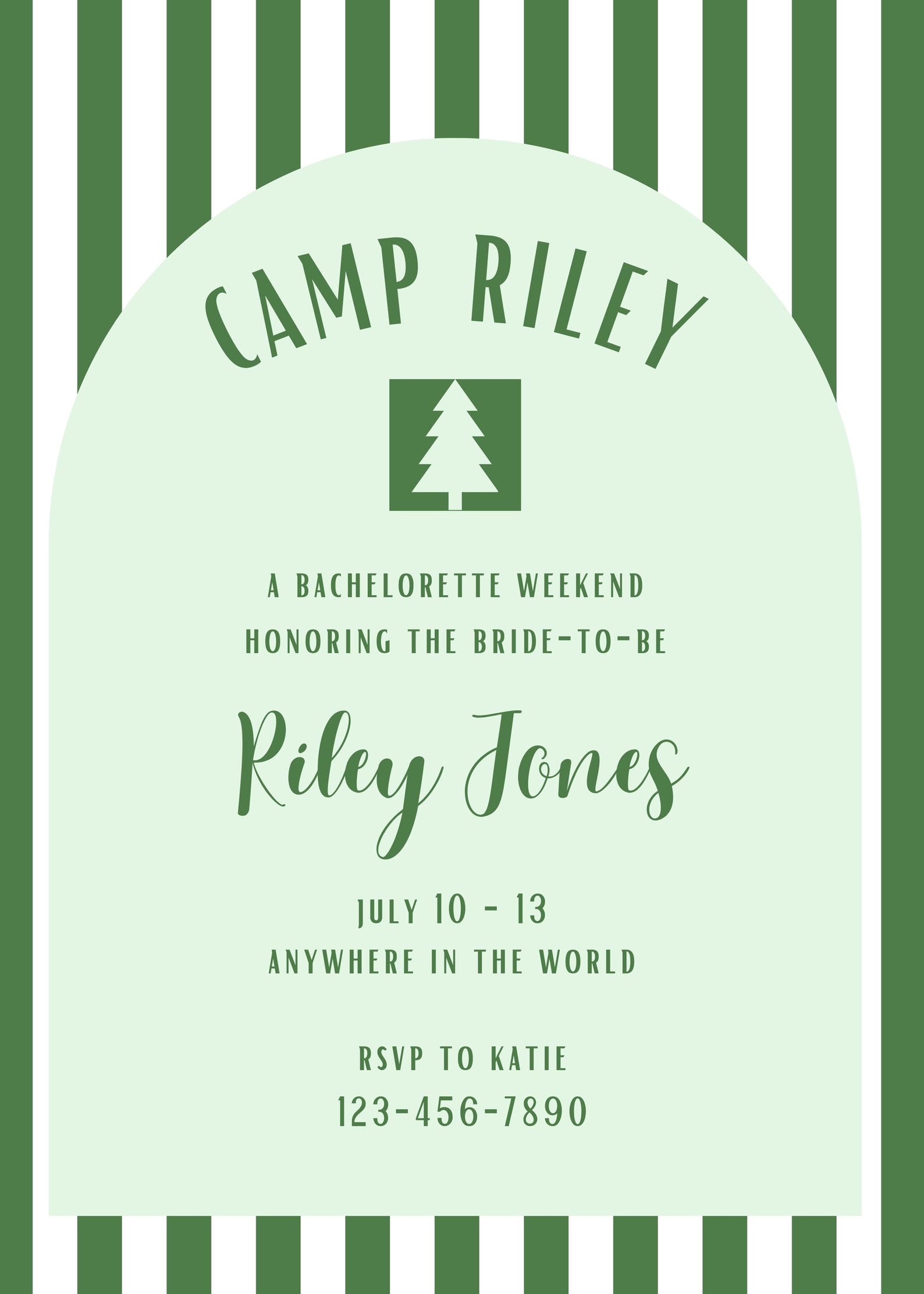 Editable Parent Trap Inspired Camp Bachelorette Invitation Template - Etsy