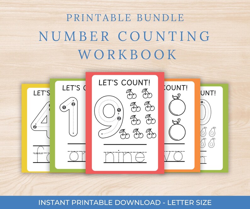 Number Tracing Workbook: Preschool & Kindergarten Math Activity ...
