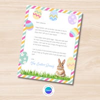 Letter From the Easter Bunny Editable Canva, Letter From Easter Bunny ...